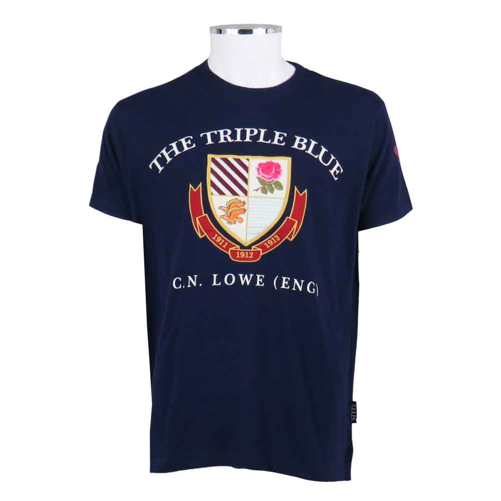 Classic England Rugby T-Shirt Triple Blue Navy - Ellis Rugby