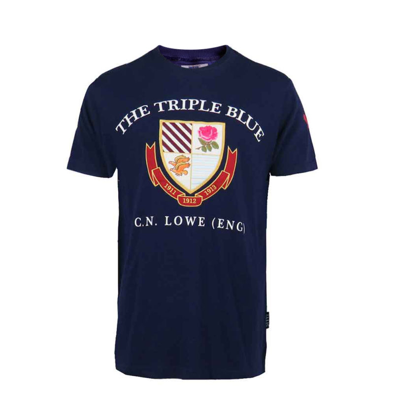 Classic England Rugby T-Shirt Triple Blue Navy - Ellis Rugby