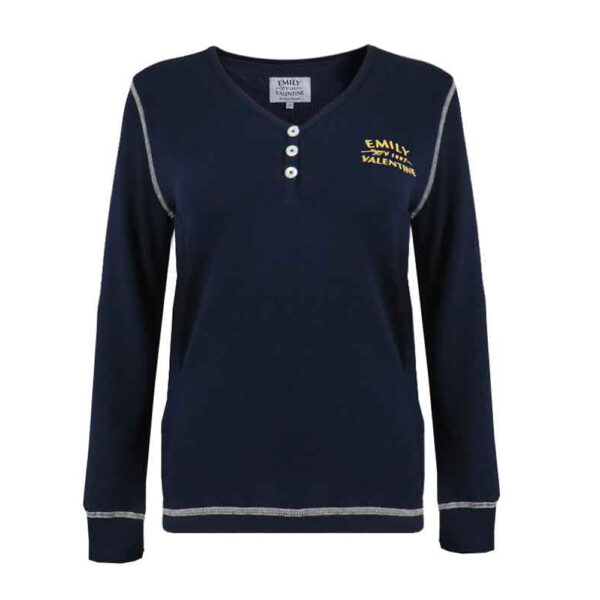 Vintage Womens Rugby Top Emily Valentine Navy - Ellis Rugby