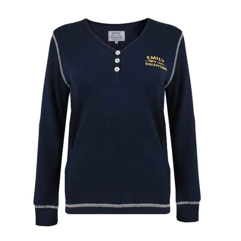 Vintage Womens Rugby Top Emily Valentine Navy - Ellis Rugby