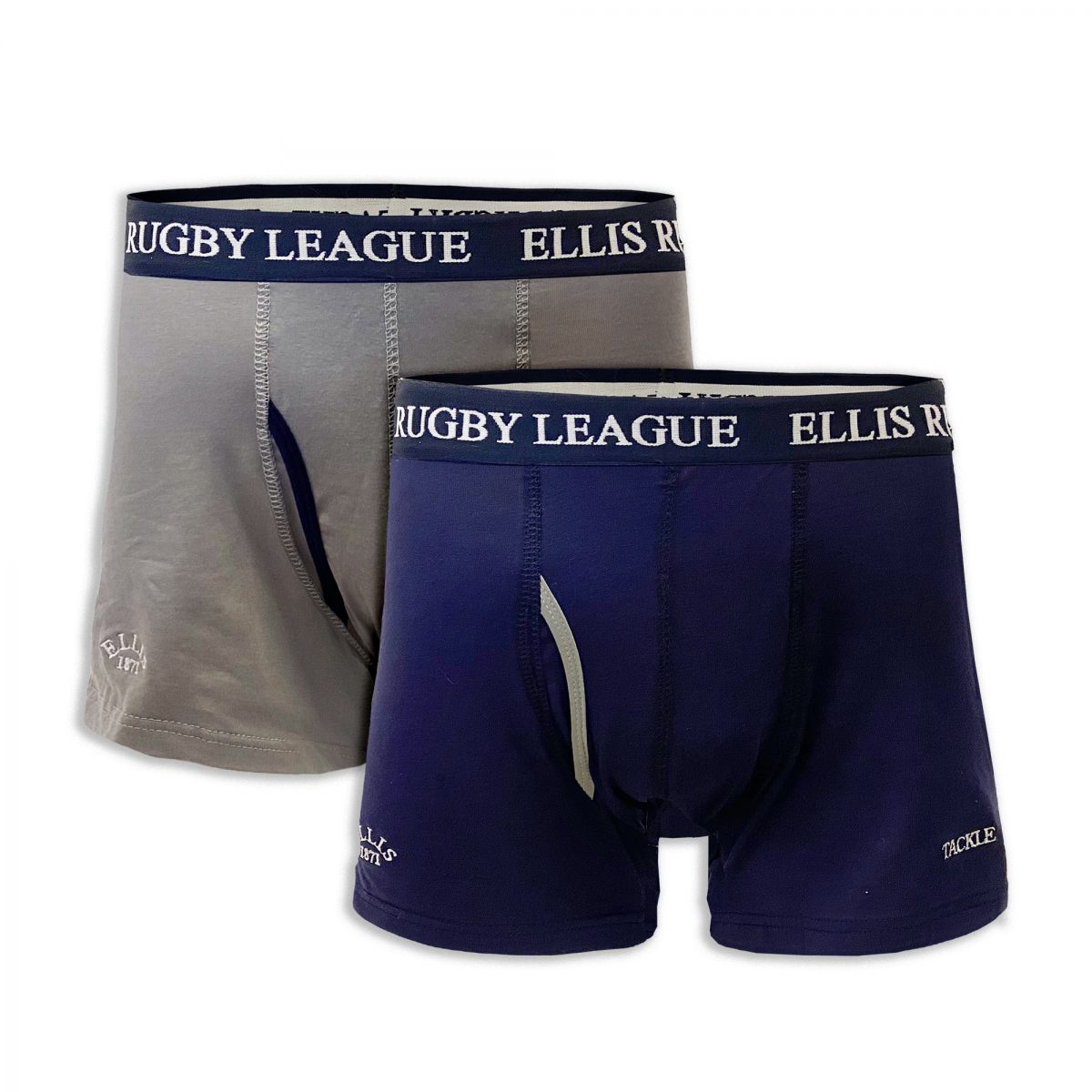 Rugby League Boxer 2-Pack Trunks by Ellis Rugby – Navy & Grey - Ellis Rugby